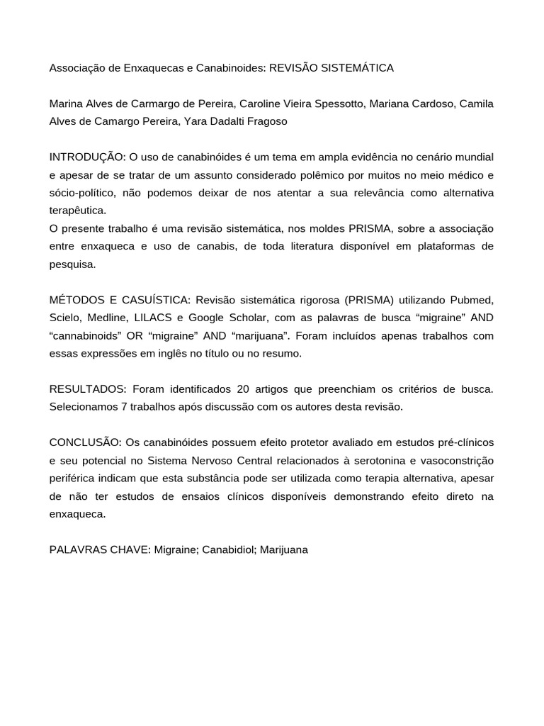 Resumo Cannabis | PDF