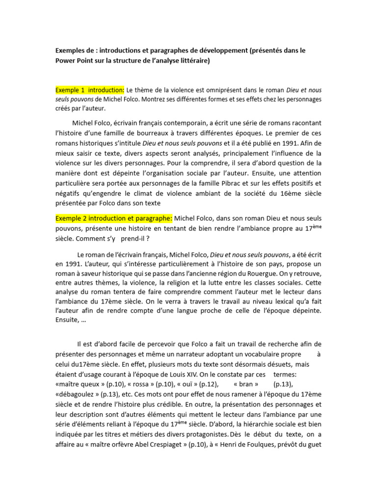 Exemples introduction et paragraphe copy | PDF