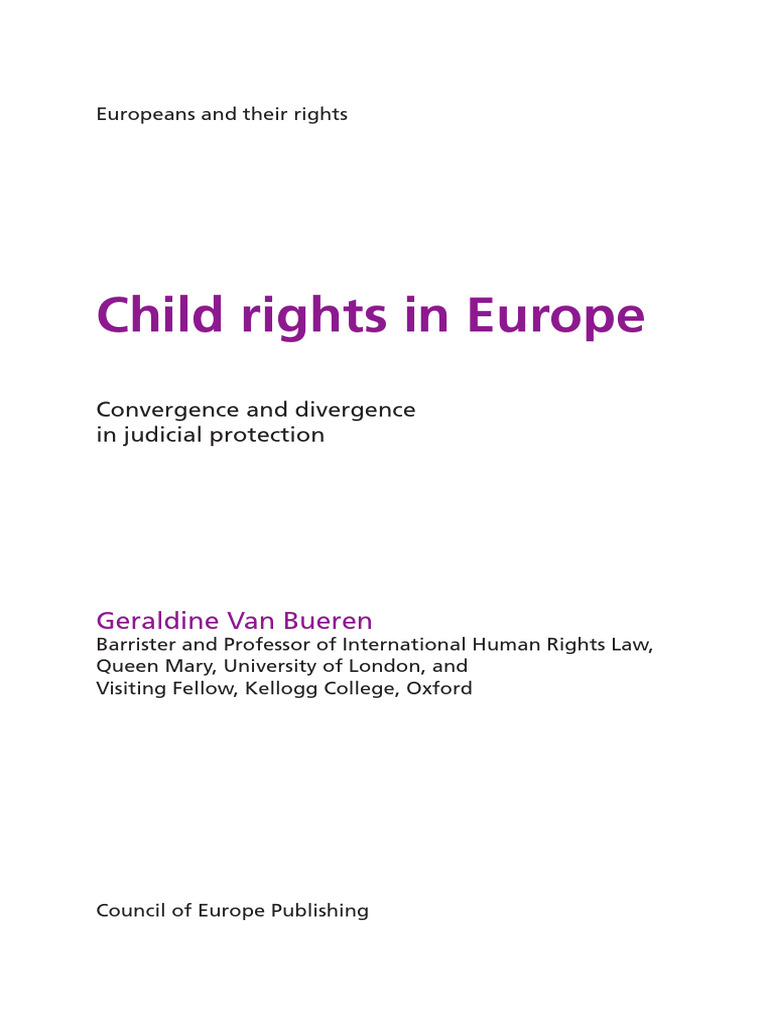 Geraldine Van Bueren - Child Rights in Europe - Convergence and ...