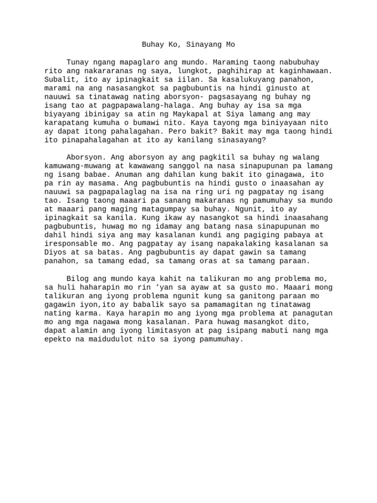 Talumpati Sa Filipino | PDF