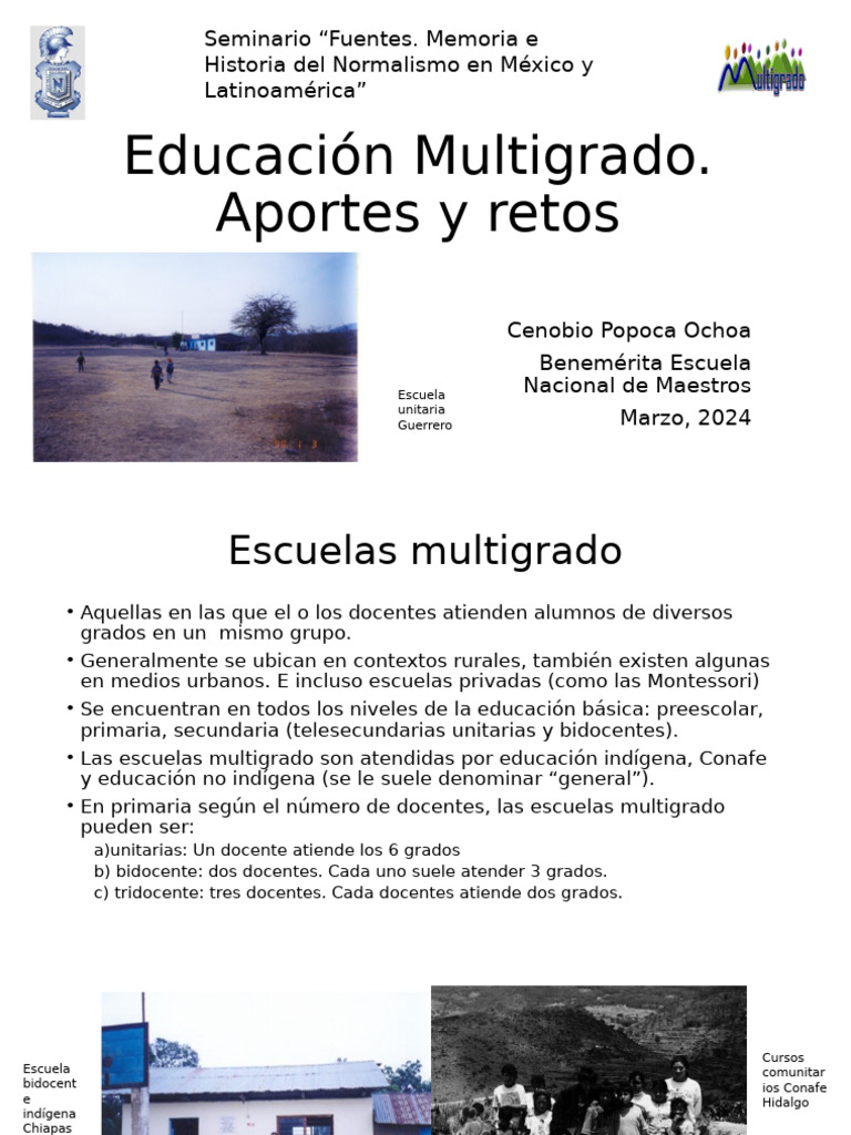Educación Multigrado. Aportes y Retos | PDF