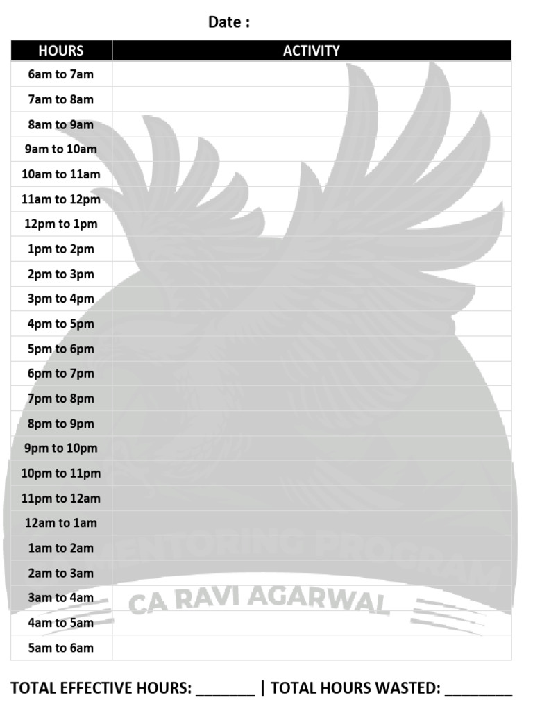 Study Tracking Sheet | PDF