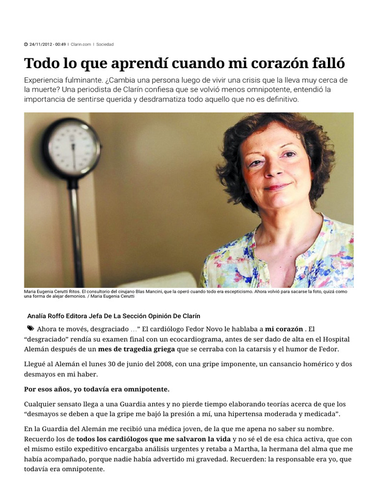 Todo Lo Que Aprendí Cuando Mi Corazón Falló | PDF