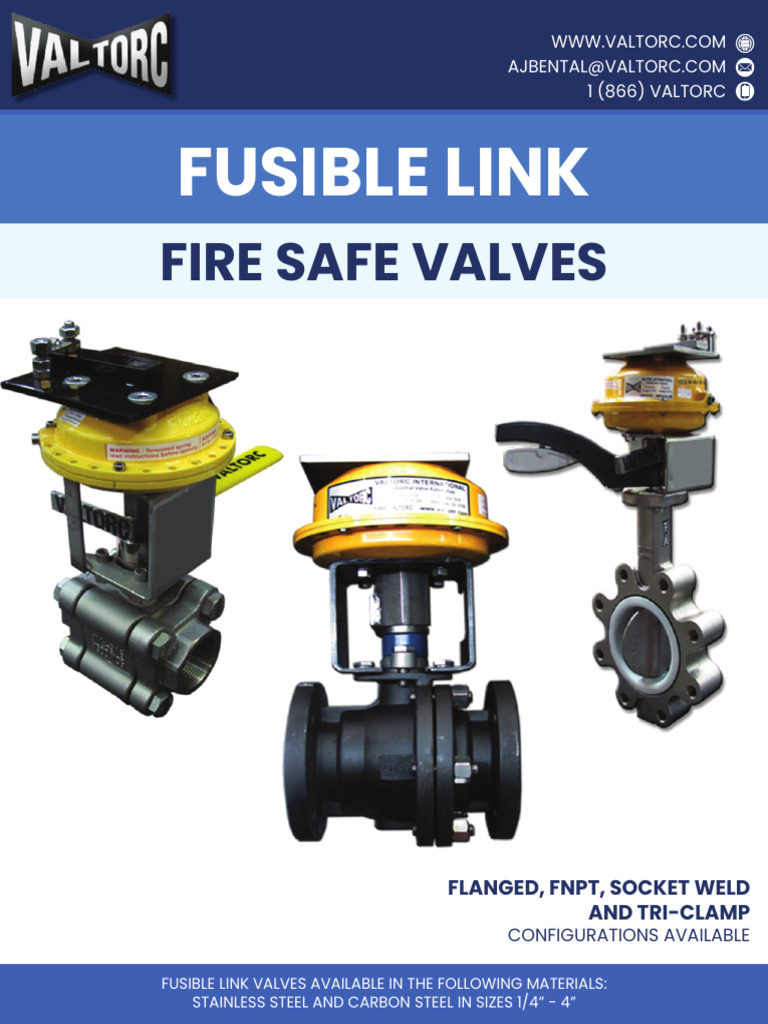 Valtorc-Fire-Safe-Fusible-Link-Valves | PDF