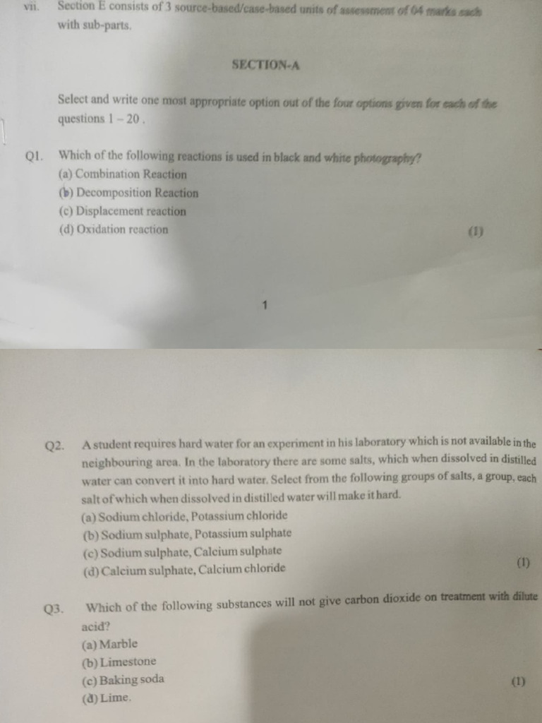 Science Pre Board | PDF