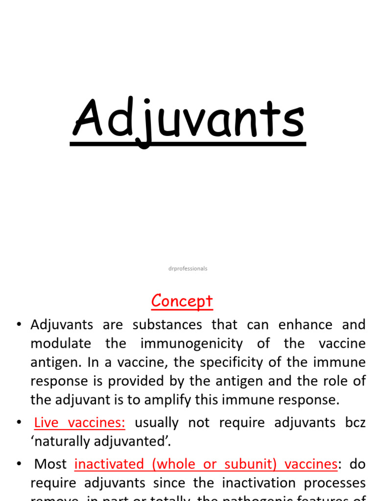 Lecture 5 Adjuvants | PDF