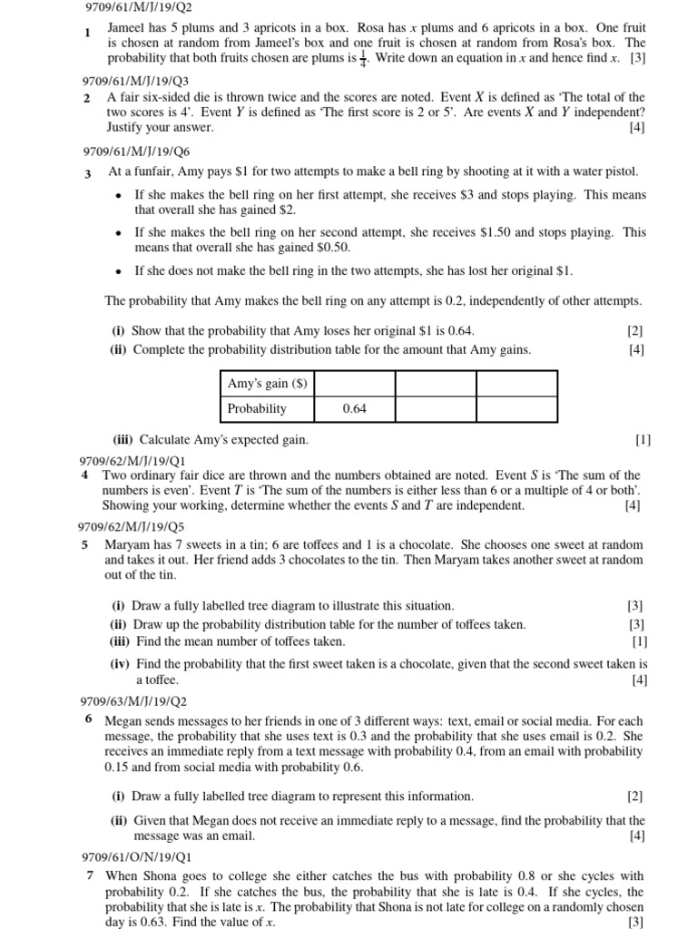 3 Probability | PDF | Probability | Mathematics