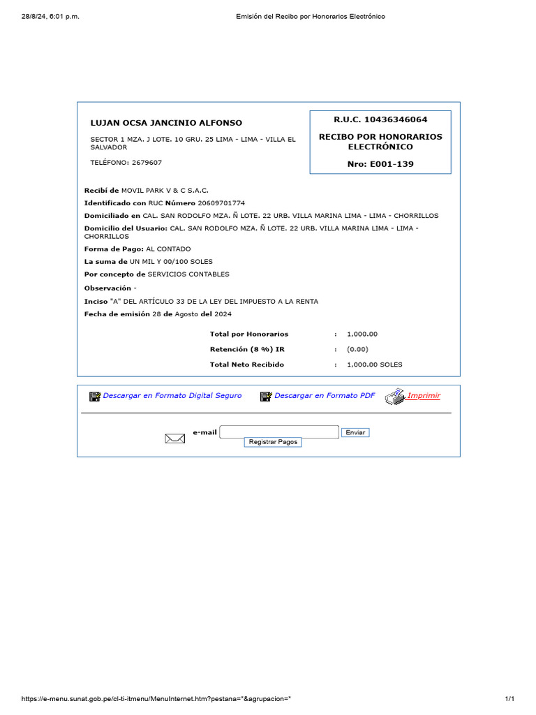 Movil, RH E001-139 | PDF