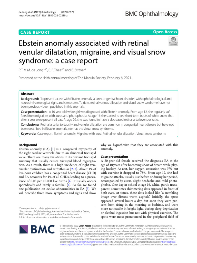 De Jong Et Al. - 2022 - Ebstein Anomaly Associated With Retinal Venular ...