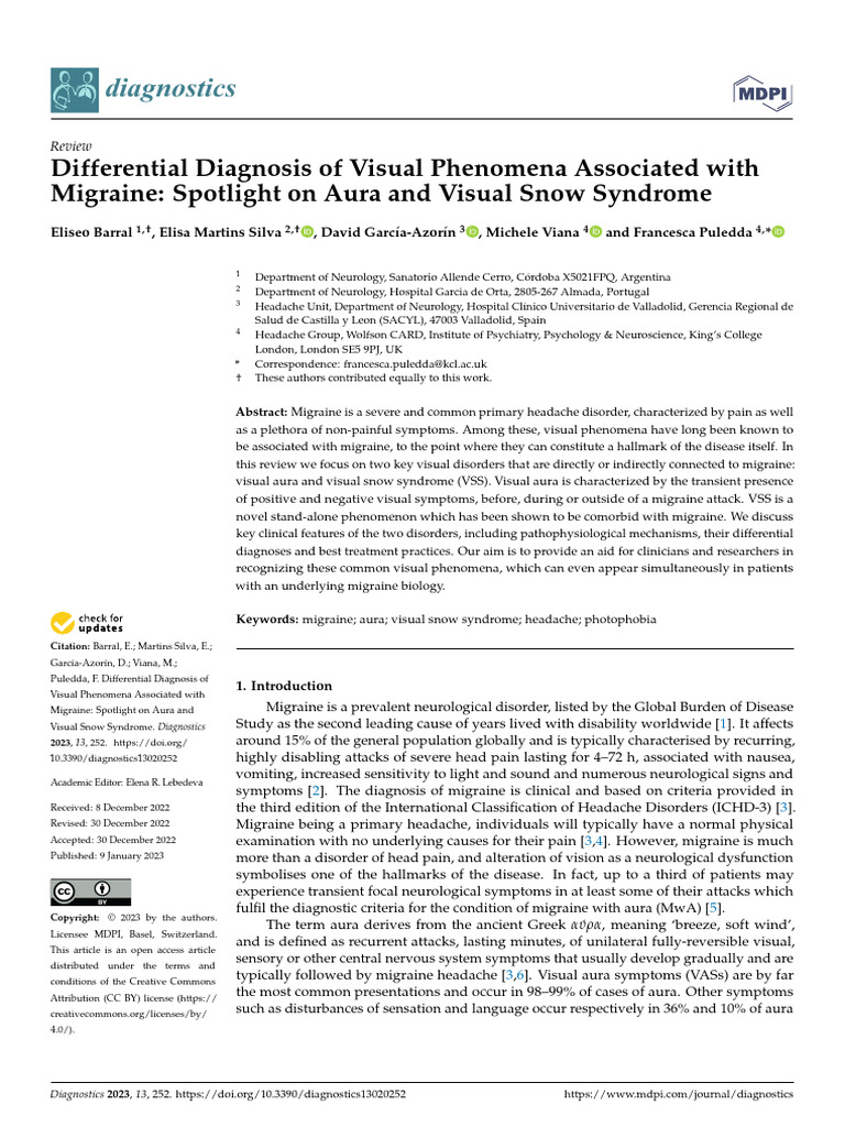 Barral et al. - 2023 - Differential Diagnosis of Visual Phenomena Associated with Migraine ...
