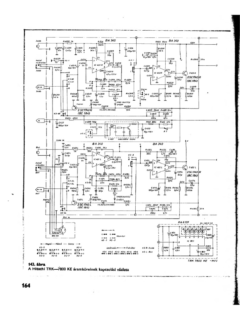 Hitachi TRK 7800 KE Schematic | PDF