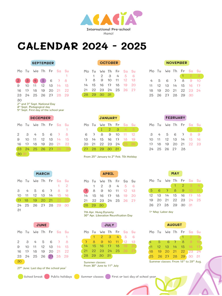 Acacia HAN Calendar 24-25 | PDF