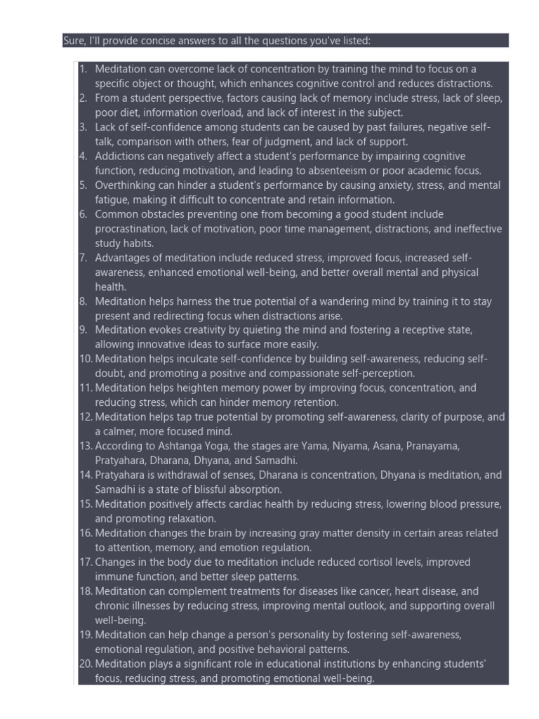 Ans To Imp Qsns | PDF