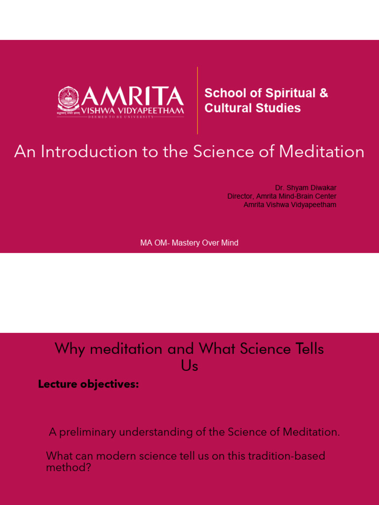 04-Intro About Science of Meditation | PDF