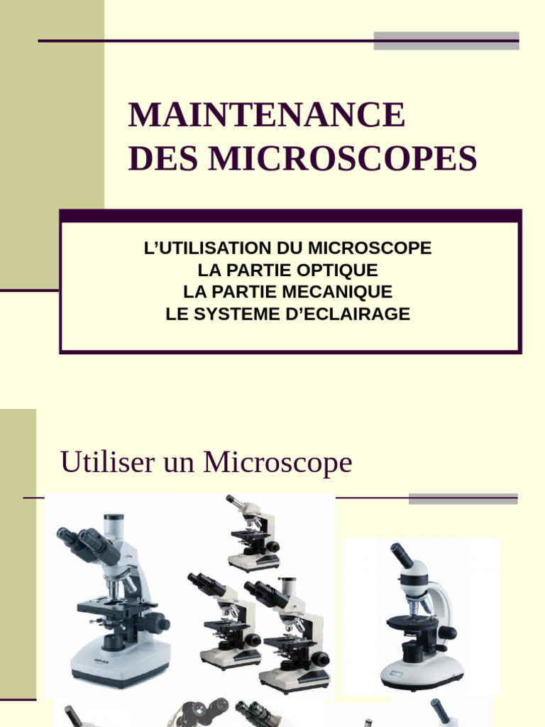 Maintenance Microscope Lycee | PDF