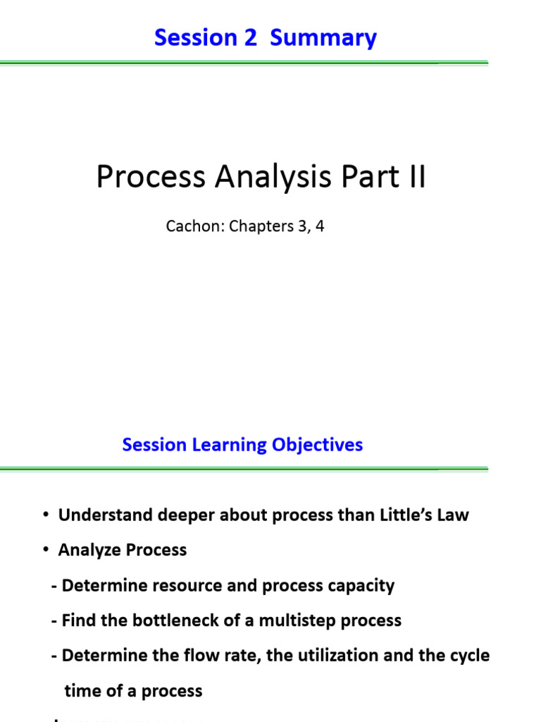 Week 2 Process Analysis Part II Summary | PDF