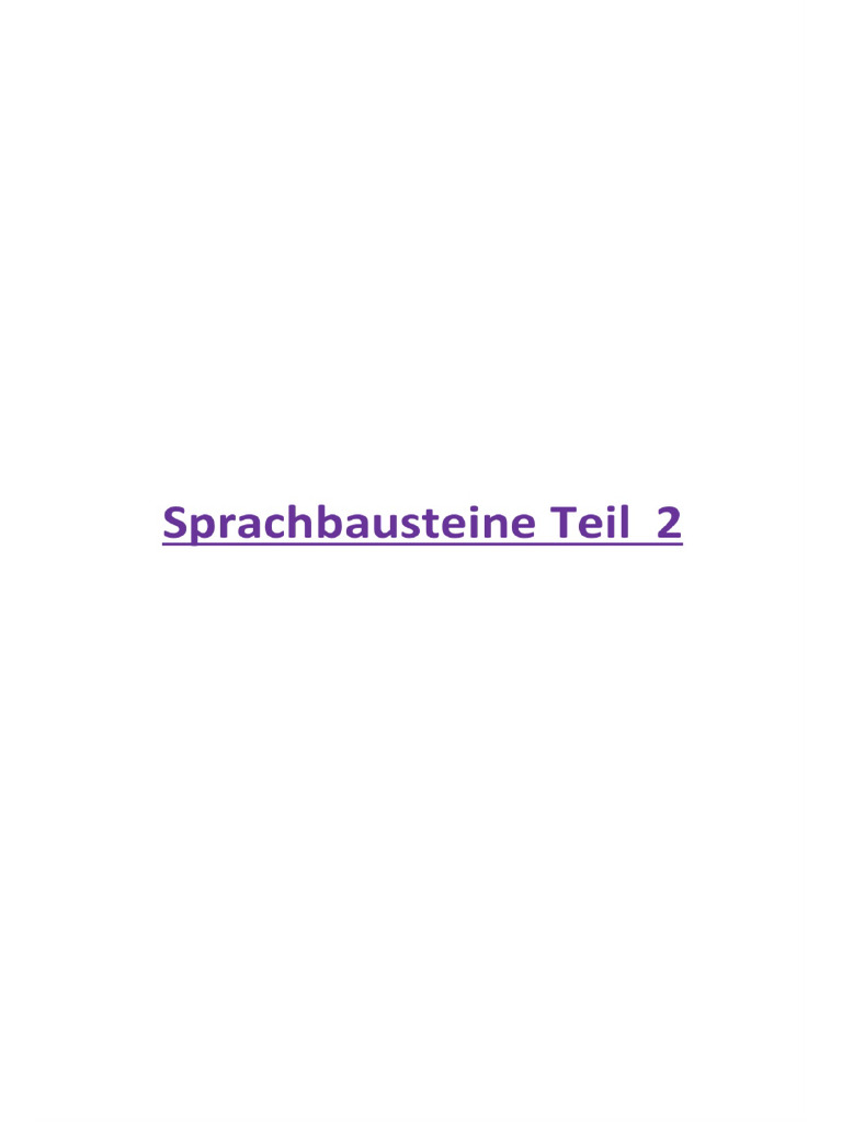 Sprachbausteine Teil2 | PDF