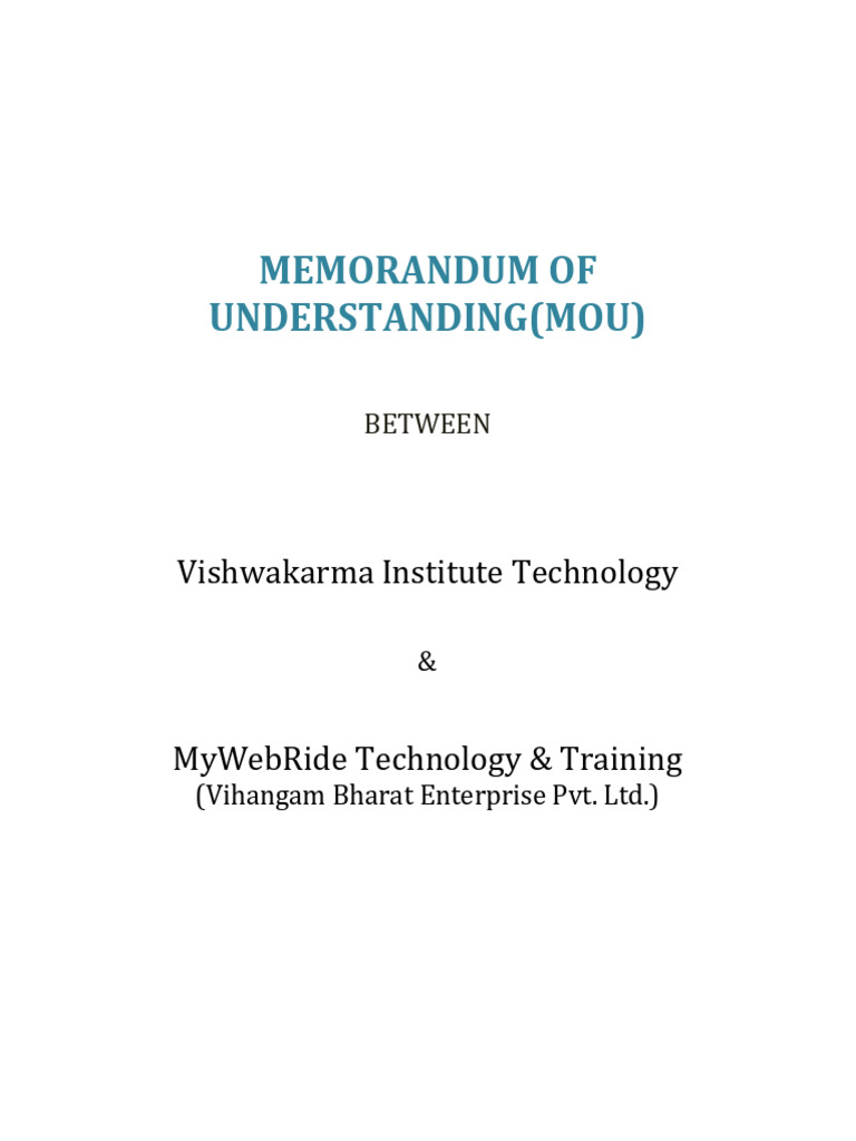 MyWebRide Technology MOU | PDF | License | Business