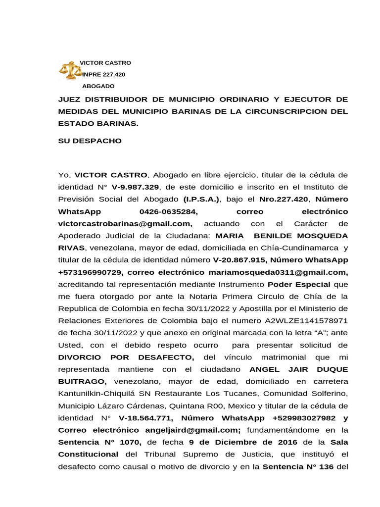 Divorcio Maria Mosqueda | PDF