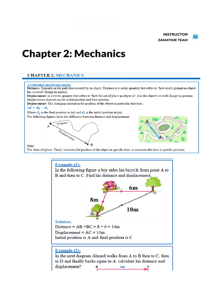 Chapter 2 - Mechanics - ZamaSAAT Ebook | PDF