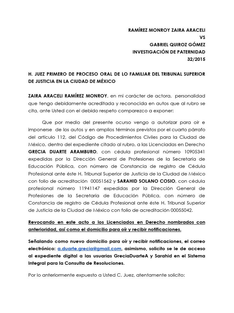 Autorización Zaira Araceli Ramírez | PDF