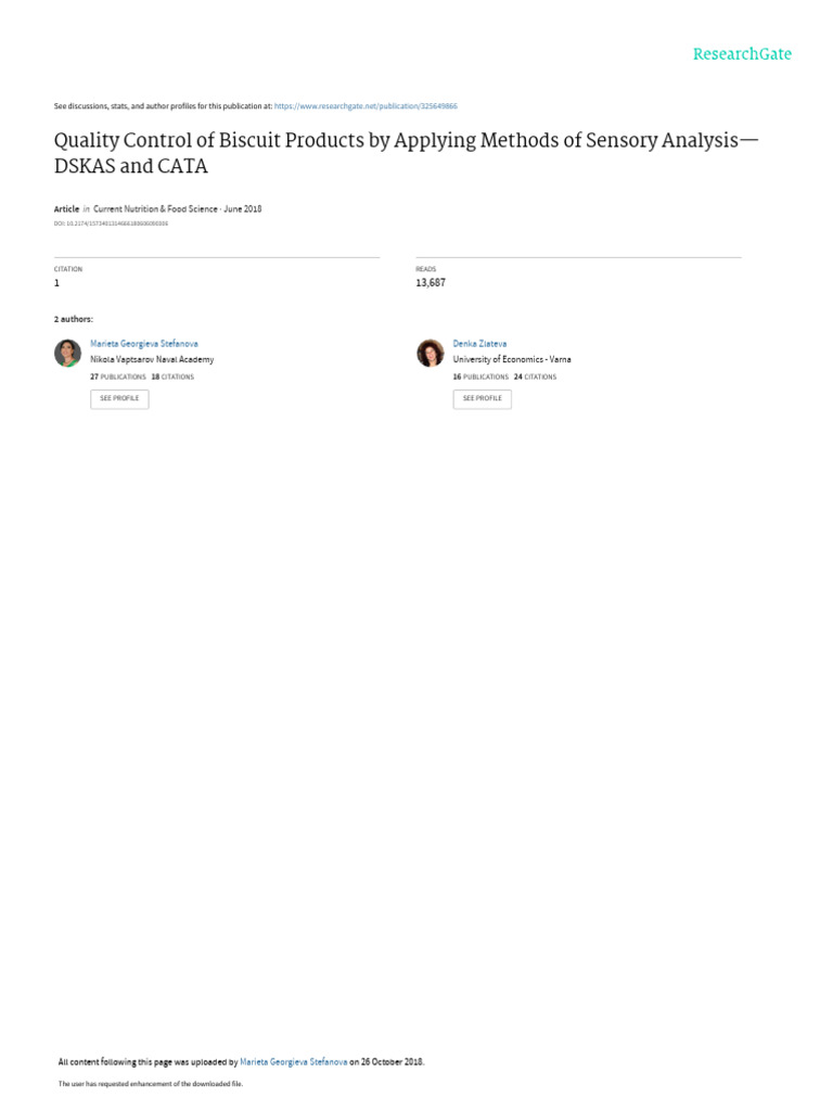 Quality Control Analysis in Biscut Factory | PDF | Evaluation ...