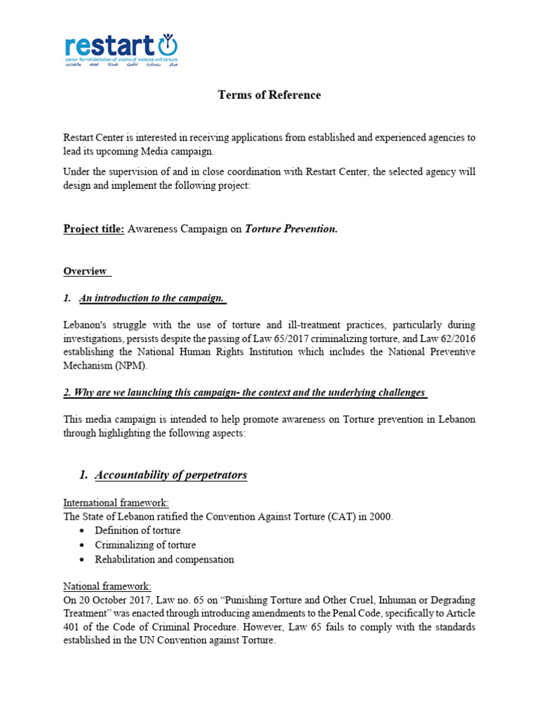 Annex B-Terms of Reference | PDF