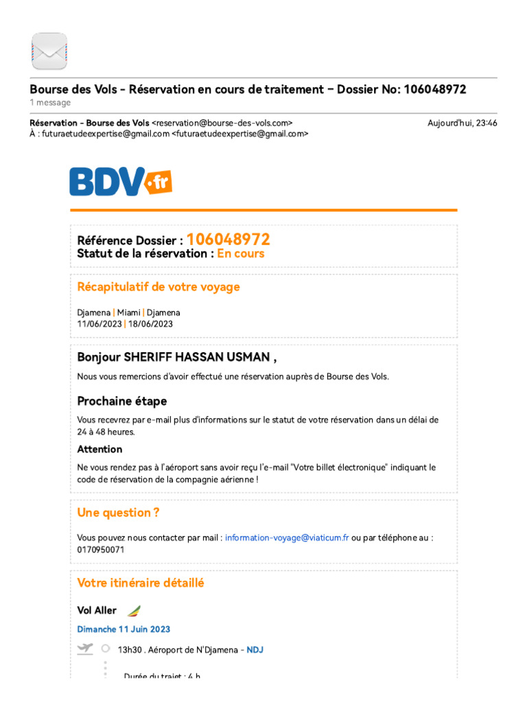 Vol Reservation | PDF