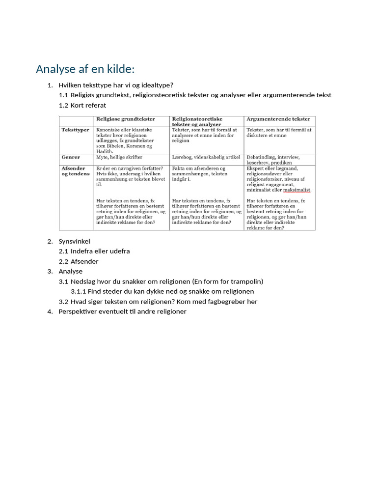 Analyse Af en Kilde | PDF