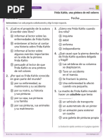 Actividades sobre Frida Kahlo para Niños | PDF
