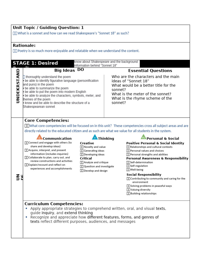 ELL bridging Lesson Plans week 2 | PDF