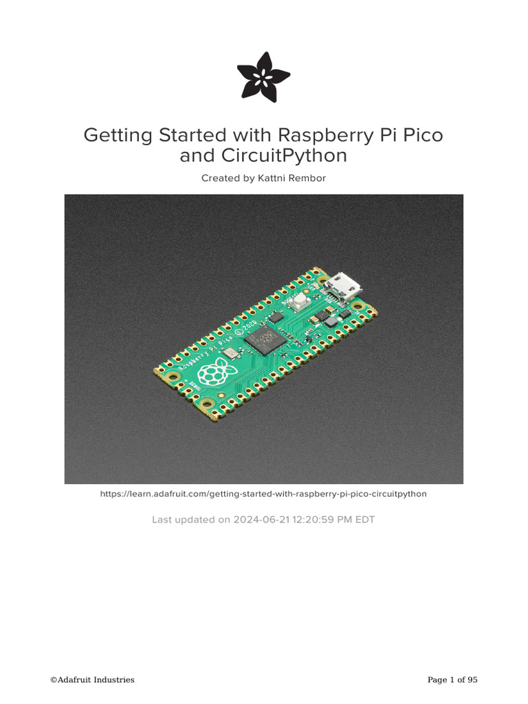 Getting Started With Raspberry Pi Pico Circuitpython | PDF