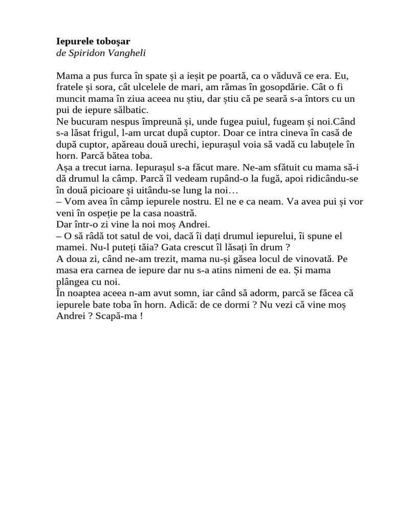 Iepurile Tobosar | PDF