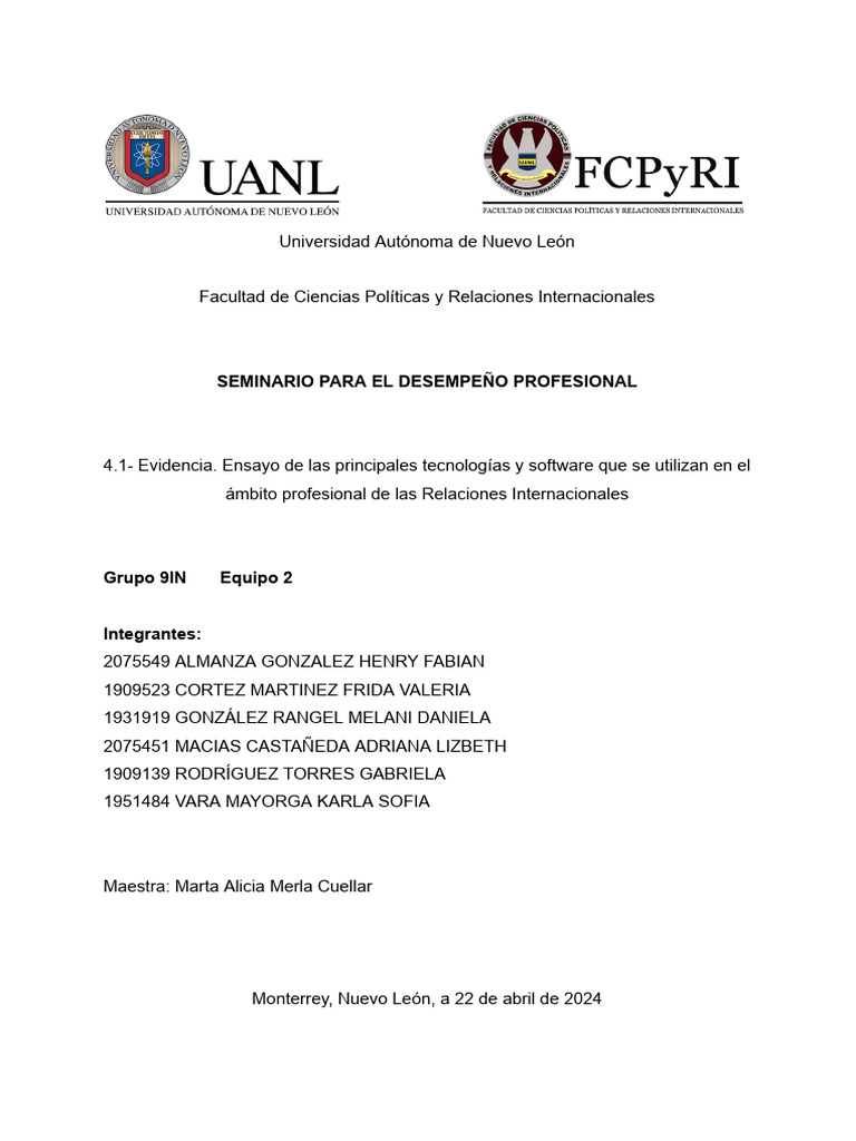Ev 4.1 Eq12 Seminario | PDF | Logística | Cadena de suministro