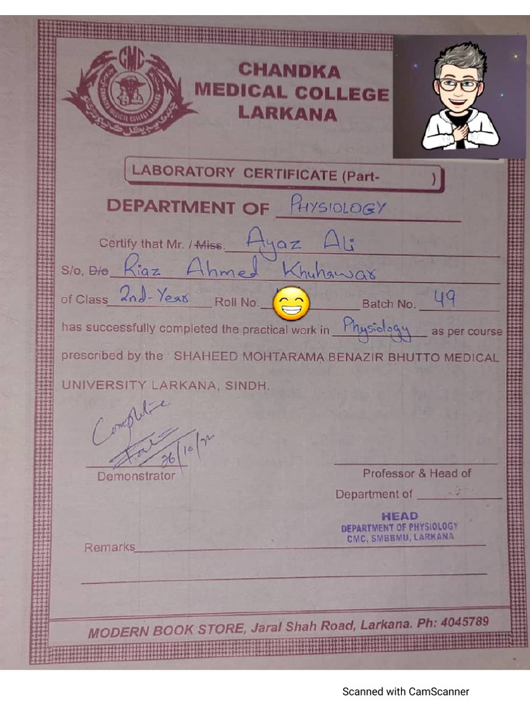 Physiology Practical (2nd-Year) | PDF