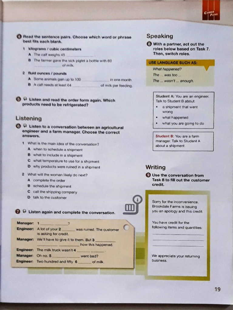 Speaking: Roles Below Based On Task 7. Then, Switch Roles | PDF