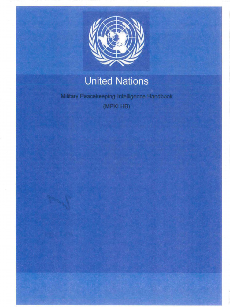 002-026 Military Peacekeeping-Intelligence Handbook - English | PDF