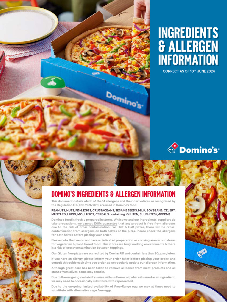 Dominos Ingredients and Allergens | PDF