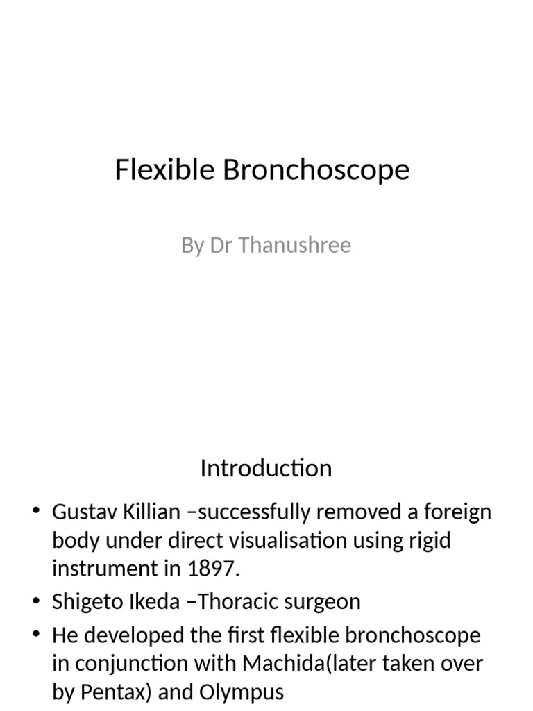 Flexible Bronchoscope | PDF