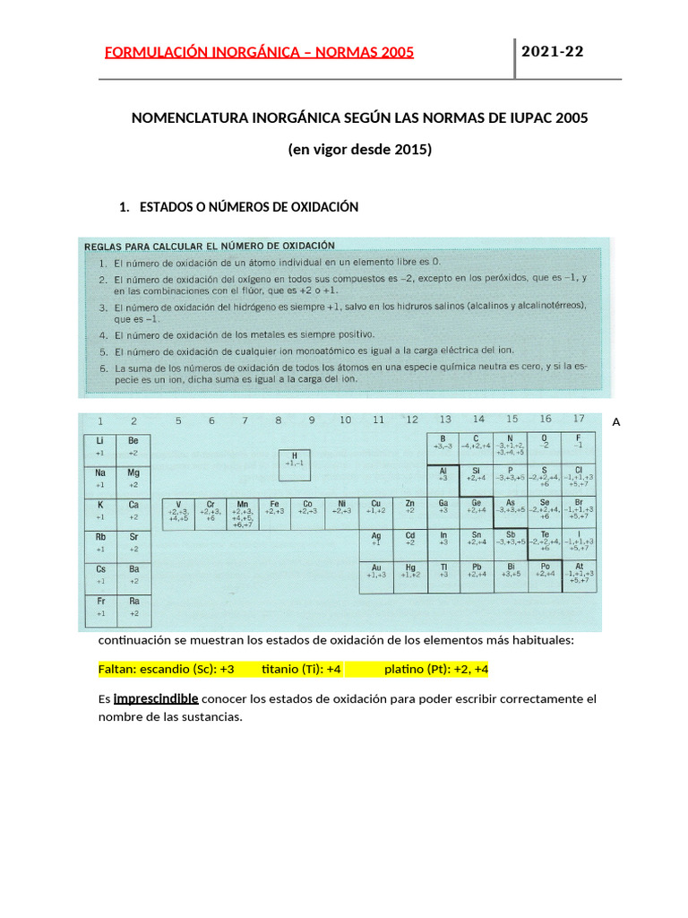 Nomenclatura IUPAC-ternarios | PDF