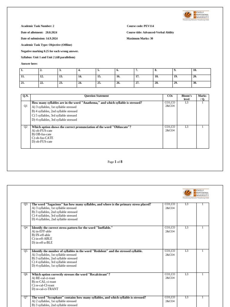 A1648820604 - 25869 - 2 - 2024 - SAMPLE CA2 PEV114 Final | PDF | Linguistics | Foreign Language ...