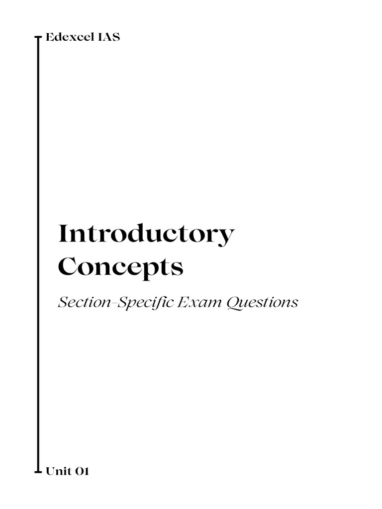 Introductory Concepts - Unit 01, Section Specific Questions | PDF