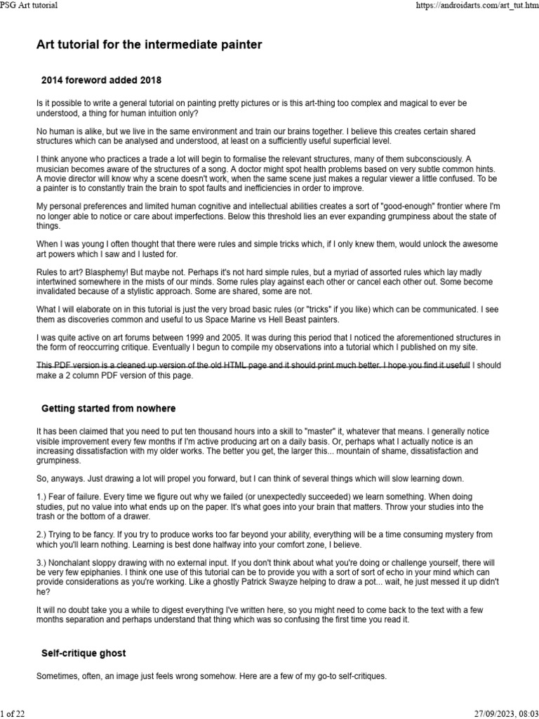 PSG Art Tutorial | PDF