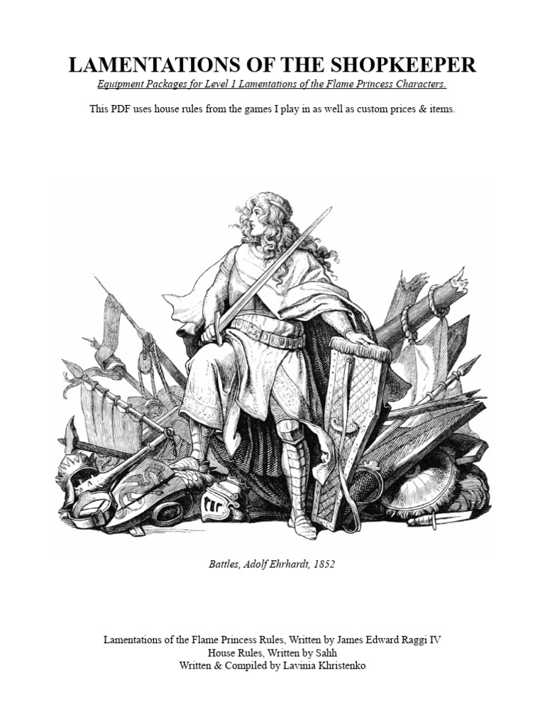 LOTFP Lamentations of The Shopkeeper v3 | PDF