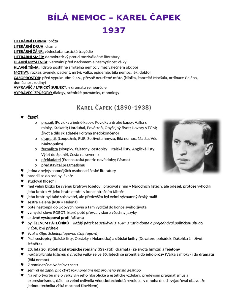 5.bílá Nemoc - Karel Čapek | PDF