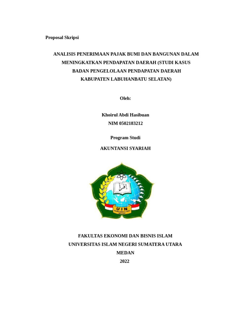 Proposal Khoirul Abdi HSB | PDF