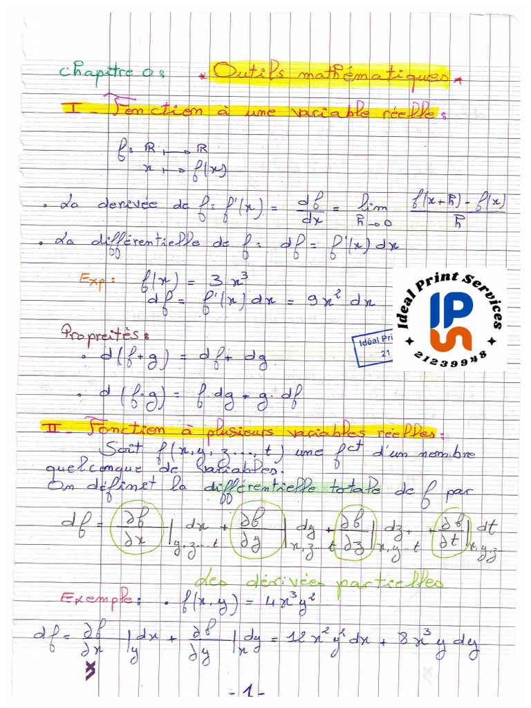 Chapitre 1 Physique2. Ipeim | PDF