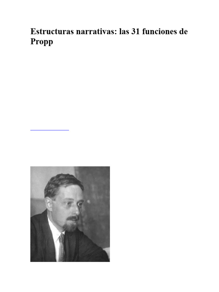 Propp Las 31 Funciones | PDF