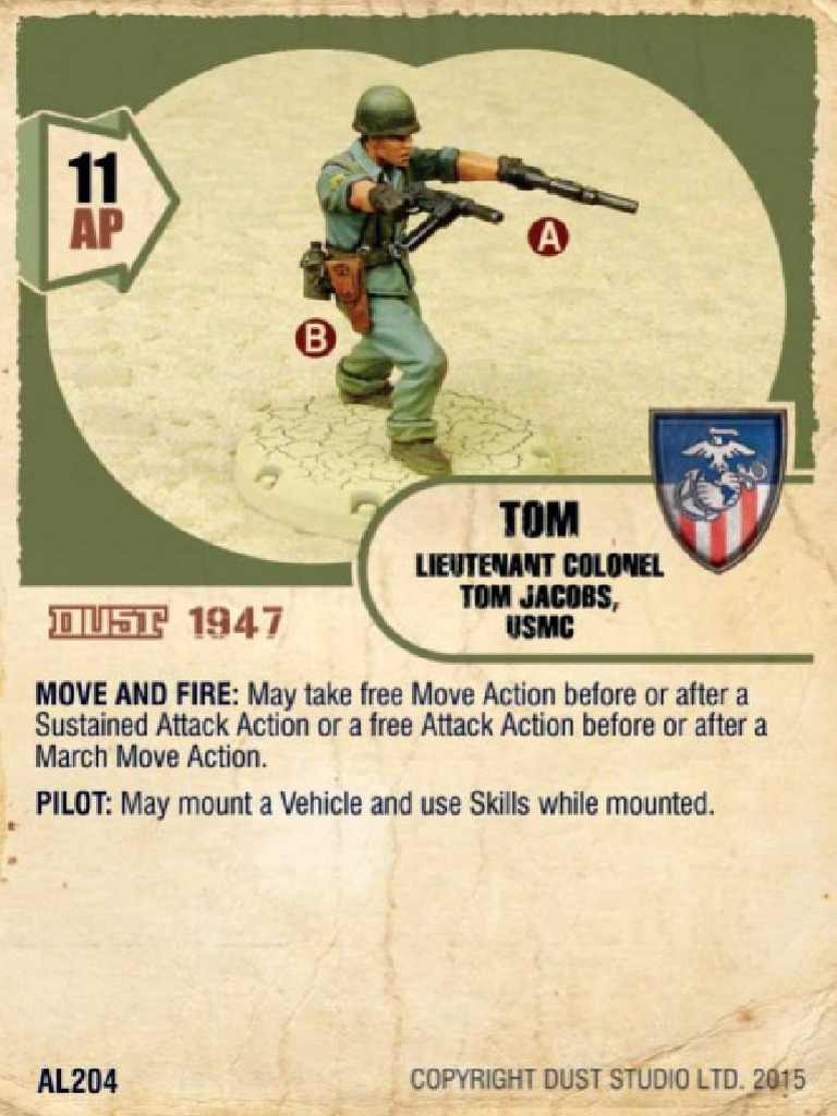Dust1947 Allies AL204 USMC Tom CARD Stacked | PDF