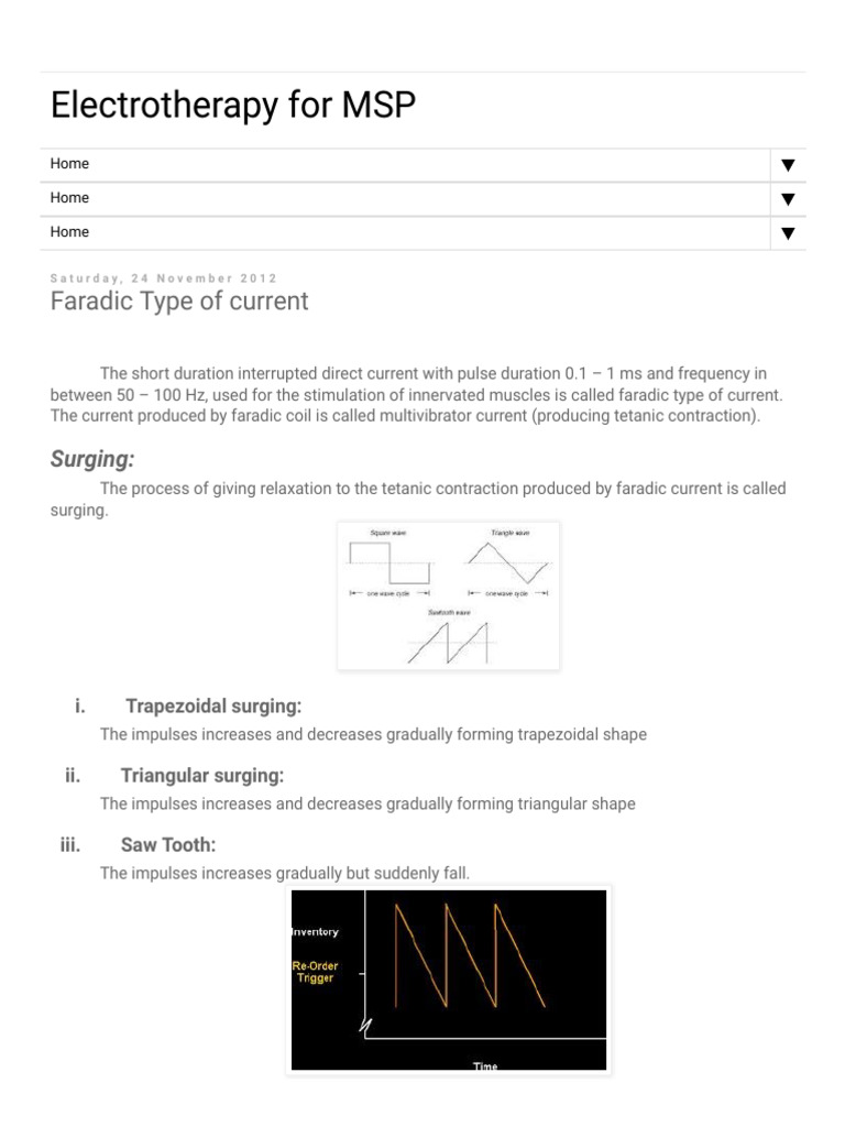 Faradic Type of Current | PDF | Muscle Contraction | Skeletal Muscle